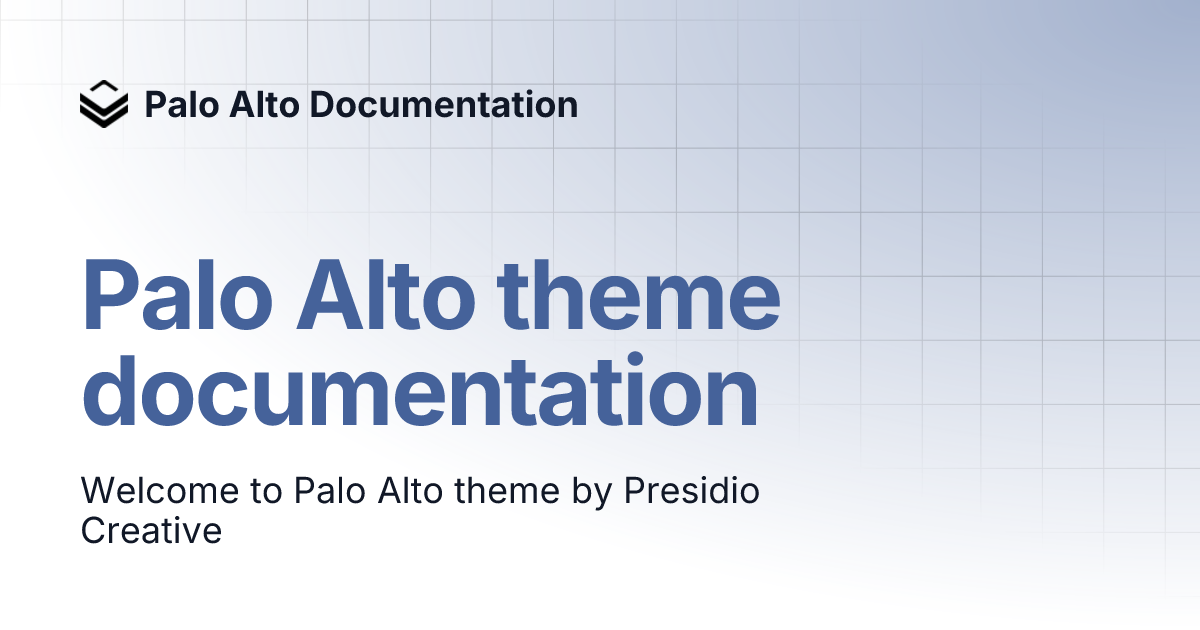Palo Alto theme documentation | Palo Alto Documentation